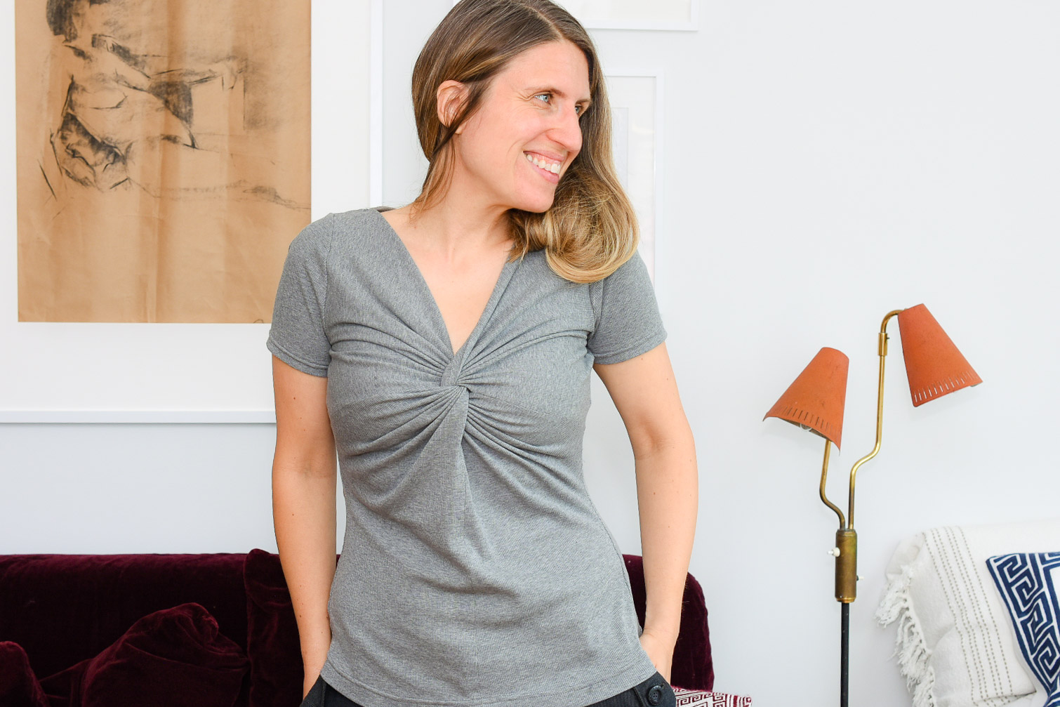 Burda Style Rib Knit Twist-Top 6911 - The Last Stitch