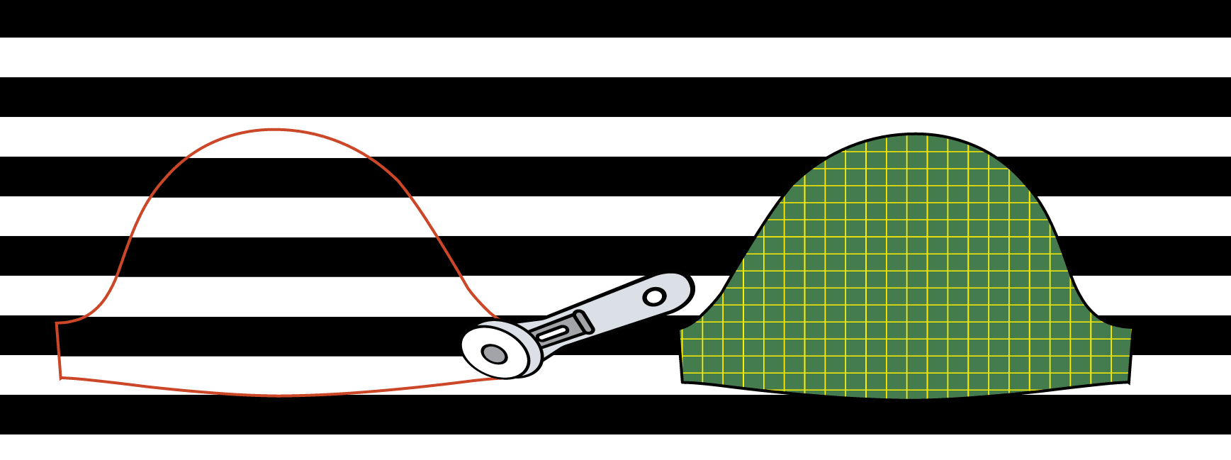 Cutting and Sewing Stripes on Knit Tops – The Last Stitch